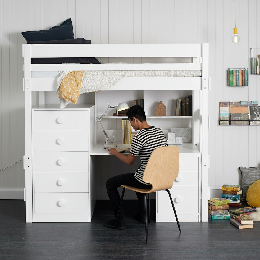 Loft Bed with Desk | Space-Saving Study + Sleep | Bunkers – Bunkers.com.au